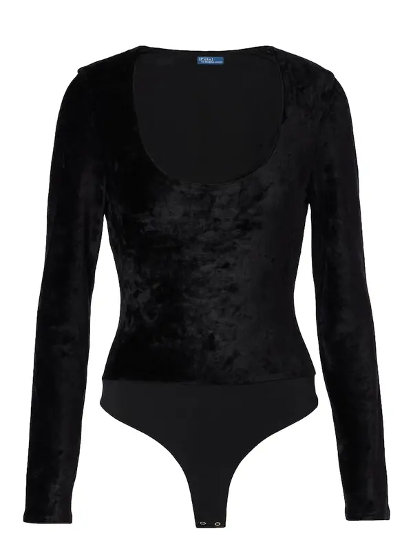 Polo Ralph Lauren Velvet Bodysuit - Black