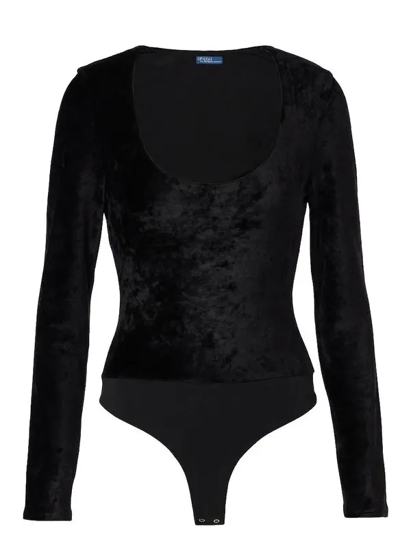 Polo Ralph Lauren Velvet Bodysuit - Black