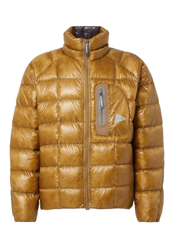 AND WANDER Down Paneled Jacket - Brown