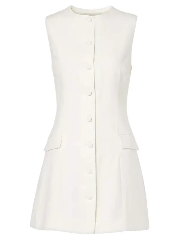 Faithfull The Brand Twill Linen Mini Dress - White