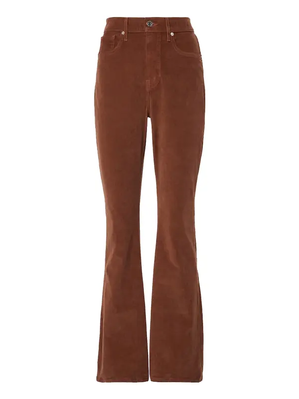 Veronica Beard Cameron Corduroy Flared Pants - Brown