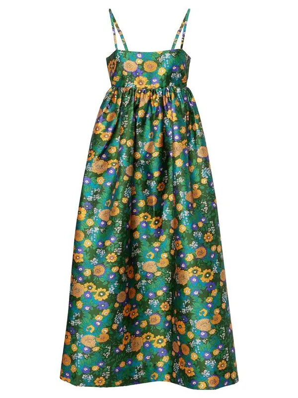 ALEMAIS Alémais Printed Open-back Midi Dress - Multicoloured