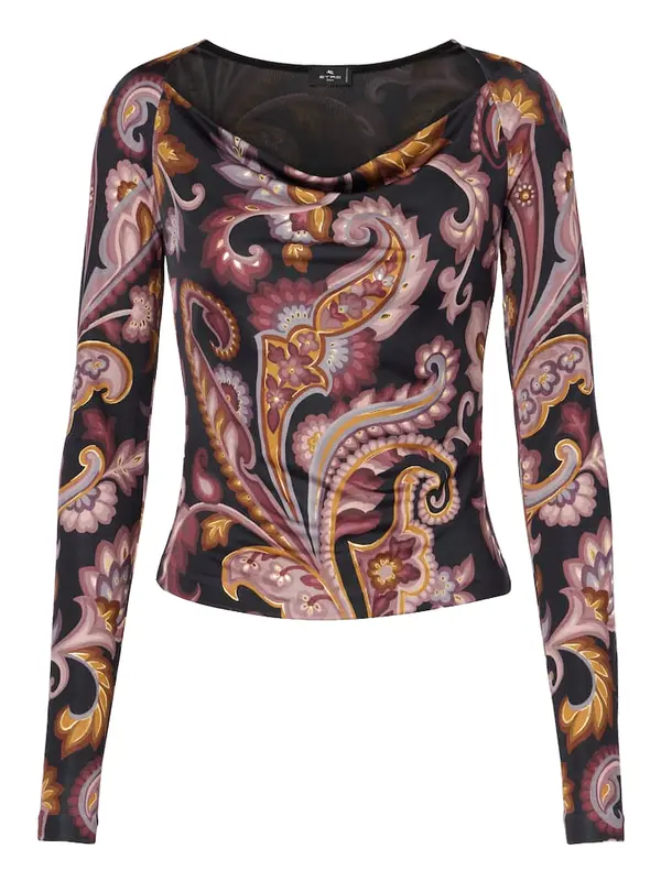 Etro Paisley Jersey Top - Multicoloured