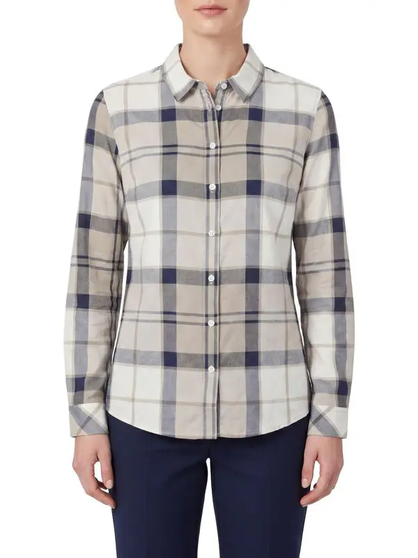 Barbour Checked Cotton Long-sleeve Shirt - Brown