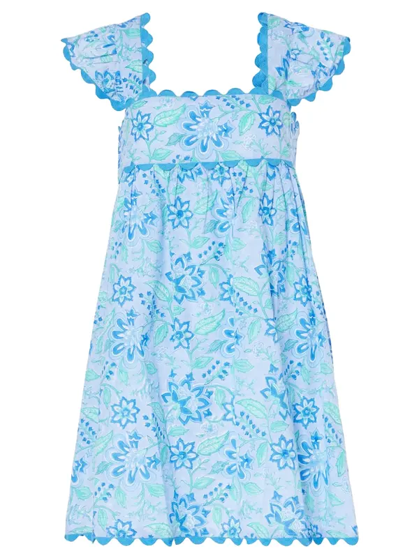 JULIET DUNN Printed Mini Dress - Blue