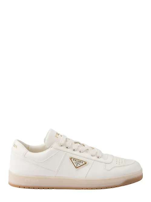 Prada Downtown Low-top Leather Trainers - Neutral