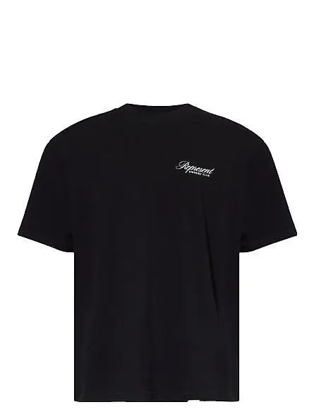 REPRESENT Script Short-sleeves Oversized Cotton-jersey T-shirt - Black