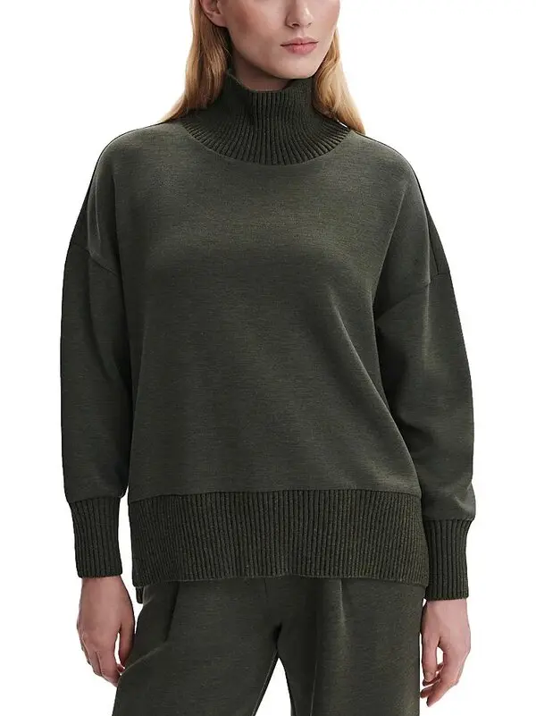 Varley Barker High Neck Sweatshirt - Olive Marl