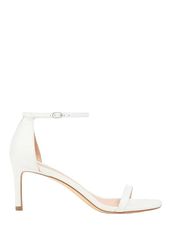 STUART WEITZMAN Amelina 75 Leather Sandals - White