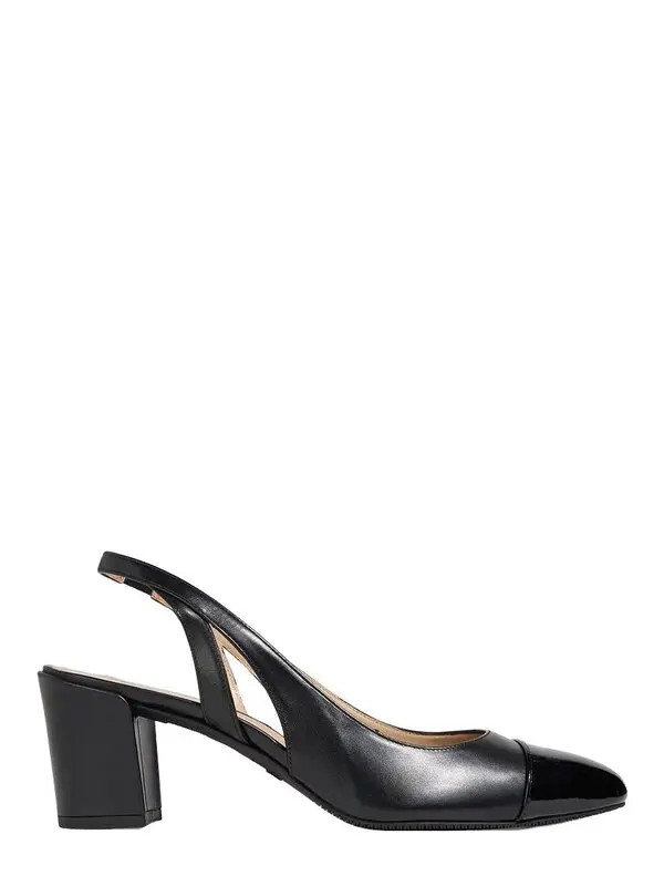 STUART WEITZMAN Patent Leather Slingback Pumps - Black