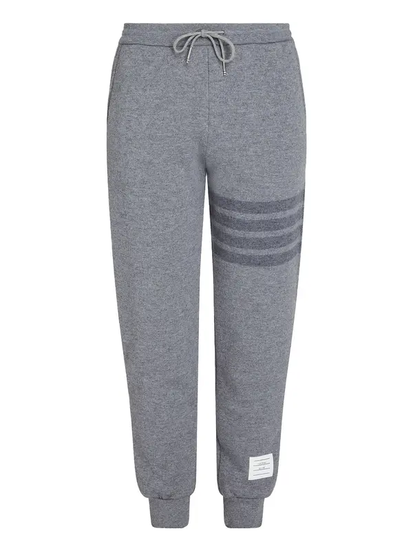 Thom Browne Striped Wool Track Pants - Gray