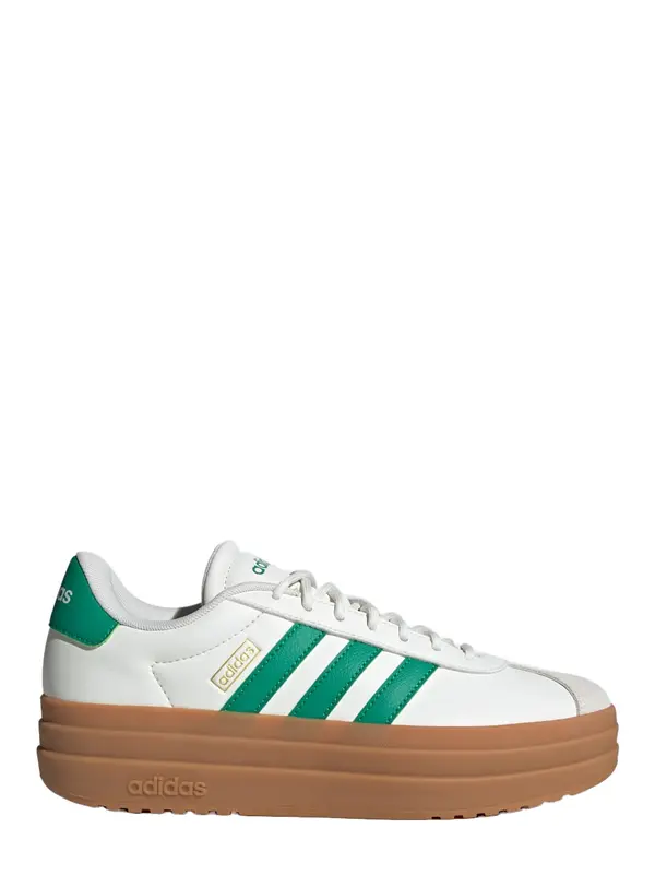 Adidas Vl Court Bold Sneakers - Core White / Court Green / Gold Metallic