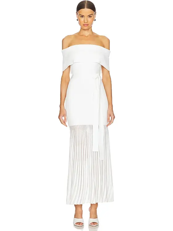 Rebecca Vallance Mariana Knit Midi Dress - Ivory