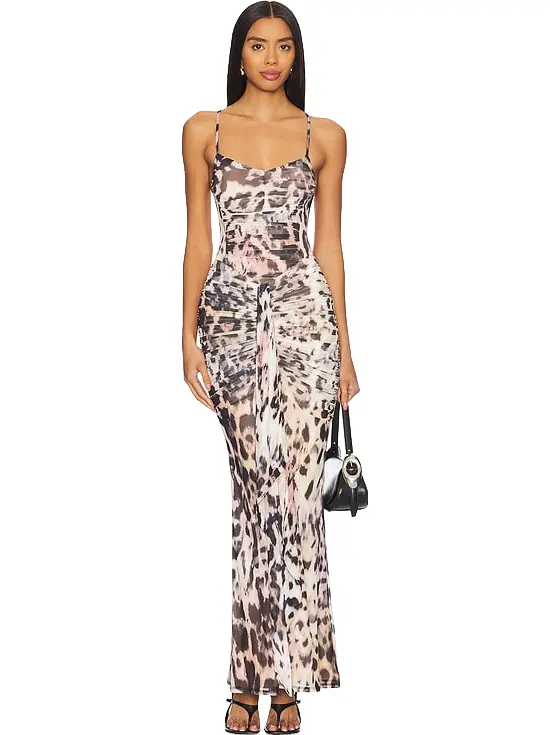 AFRM Azula Maxi Dress - Warm Leopard