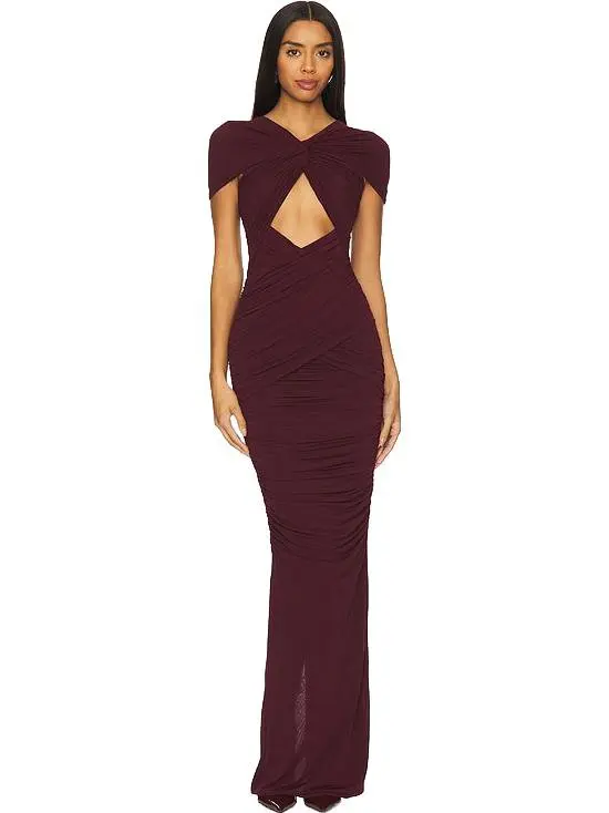 Ronny Kobo Nasha Dress - Maroon