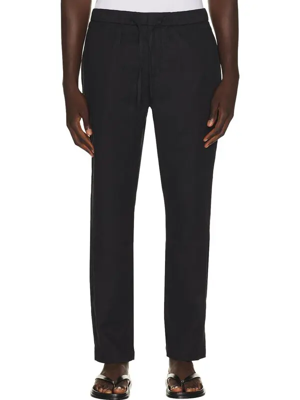 Frescobol Carioca Oscar Linen Chino Pant - Black