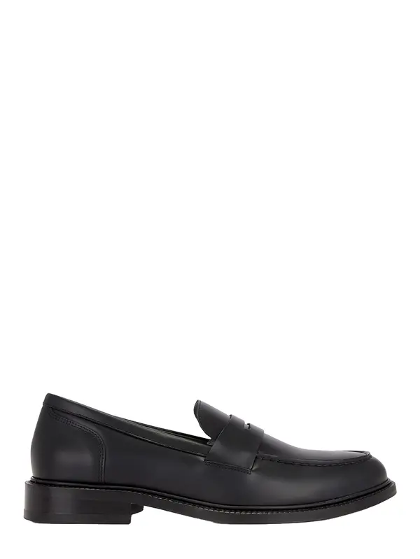 VINNY'S Townee Penny Loafer - Black Polido Leather