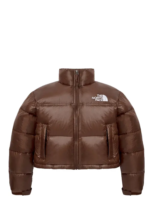 The North Face Nuptse Short Padded Jacket - Brown