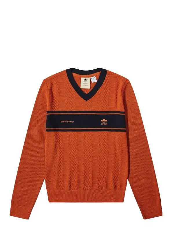 Adidas Long Sleeve Knit Sweater - Orange