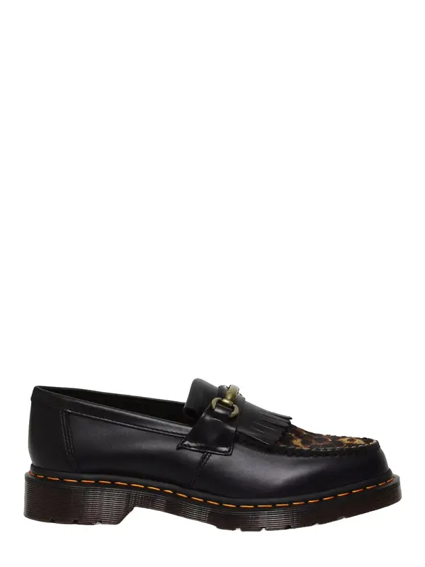 Dr. Martens Adrian Snaffle Loafer - Black/micro Leopard Cambridge