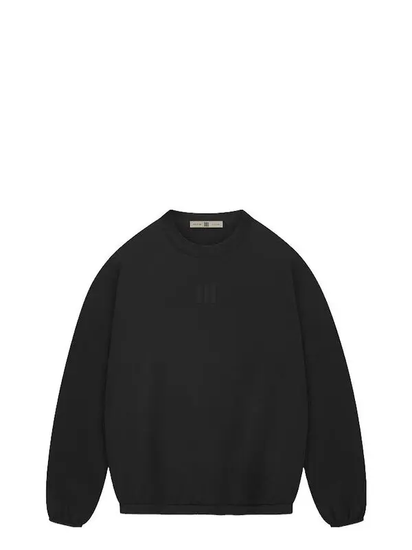 Fear Of God Athletics Stretch Woven Running Crewneck Sweatshirt - Black