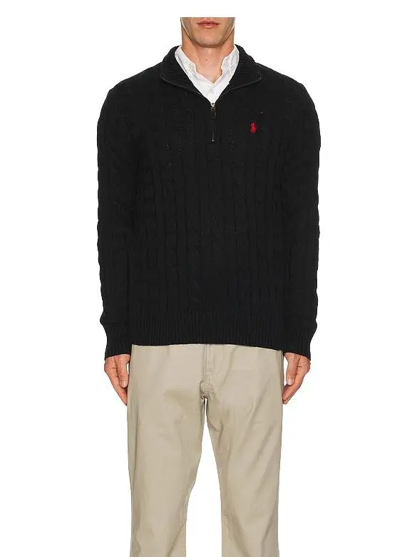 Polo Ralph Lauren Long Sleeve Cable Knit Pullover - Black