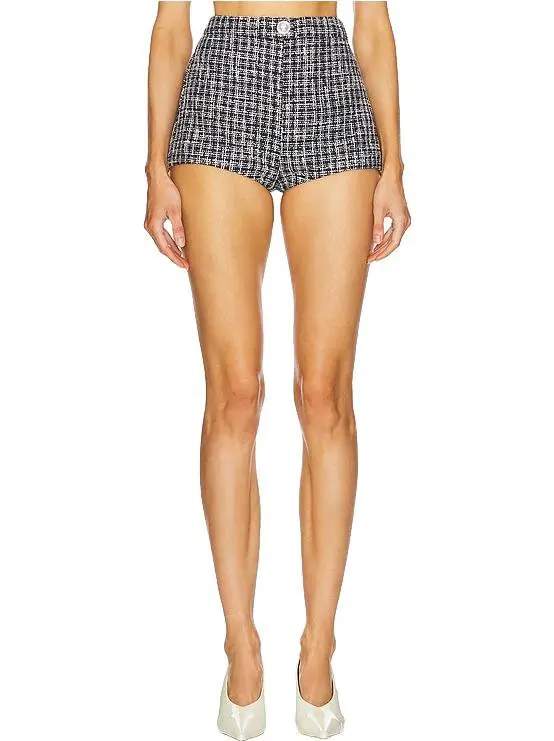 Majorelle Evelyn Tweed Shorts - Black
