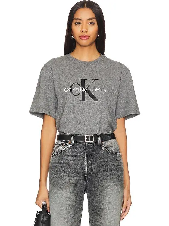 Calvin Klein Short Sleeve Logo T-shirt - Grey