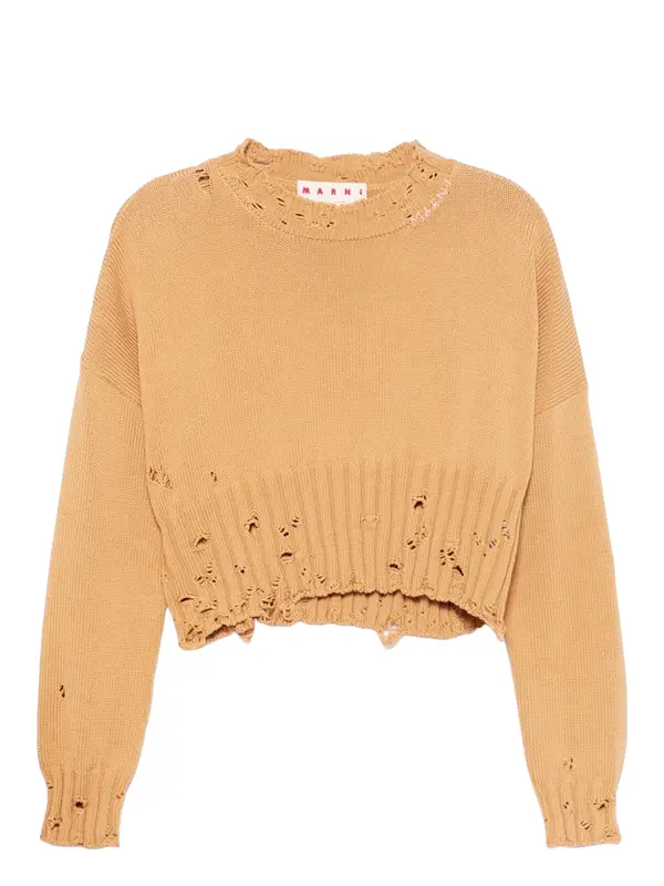 Marni Cropped Sweater - Brown