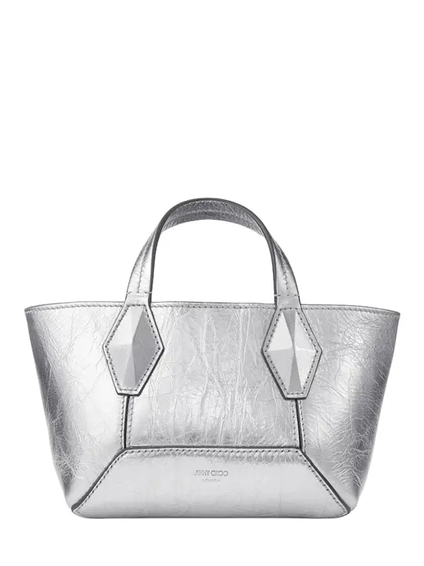 JIMMY CHOO Xs Diamond Tote Bag - Silver