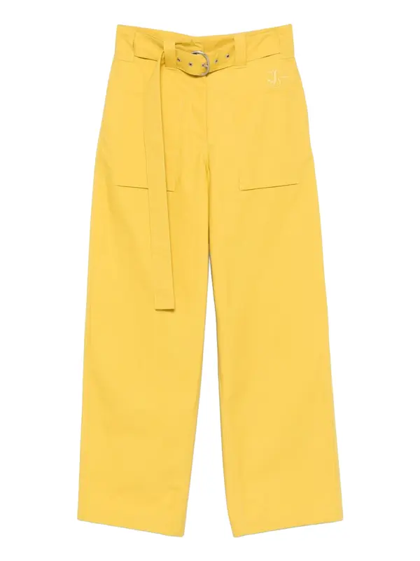 JIL SANDER Belted Straight-leg Trousers - Yellow