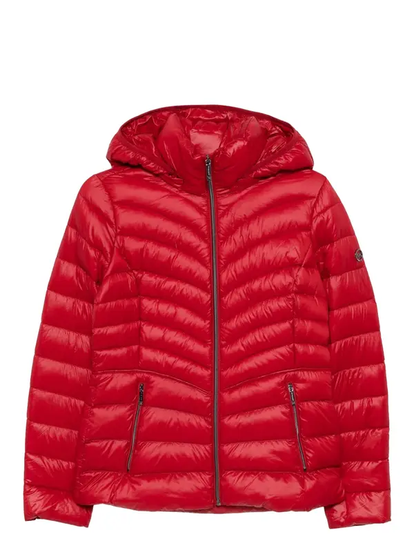 Michael Kors Chevron Packable Jacket - Red
