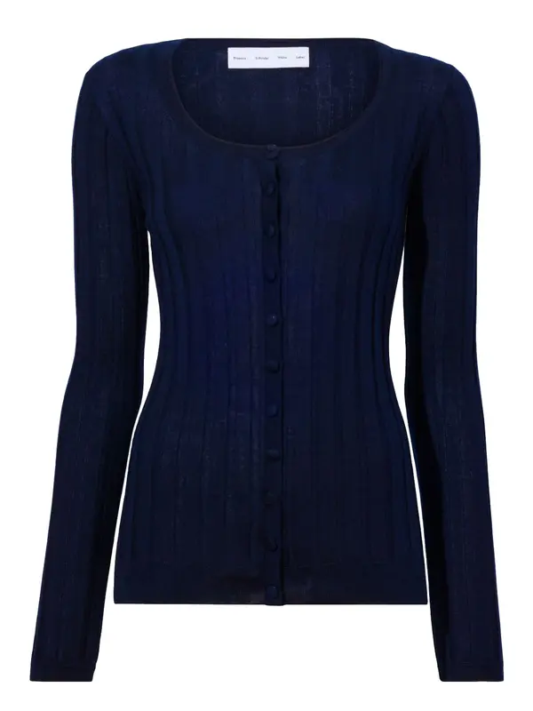 Proenza Schouler White Label Hattie Cashmere Cardigan - Blue