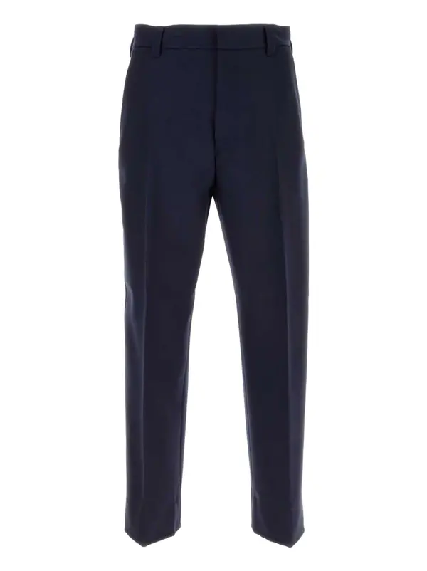 Zegna Straight-leg Wool Trousers - Blue