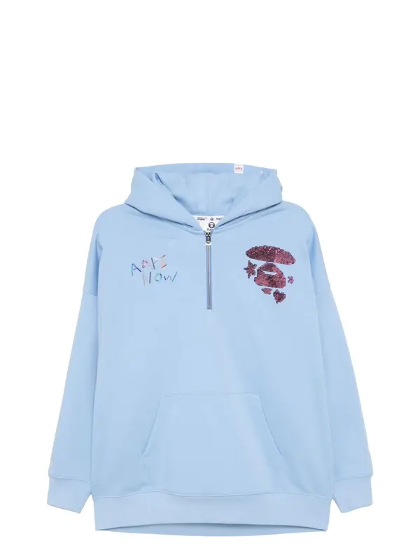 A BATHING APE Sequin-embellished Hoodie - Blue