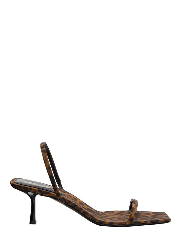 Saint Laurent Jaspe 55 Faille Sandals - Leopard