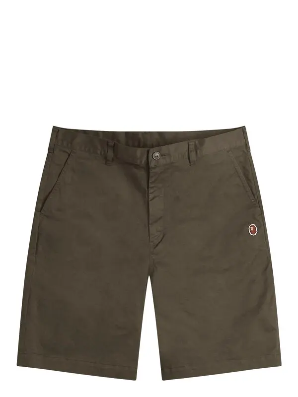 A BATHING APE One Point Chino Shorts - Olive