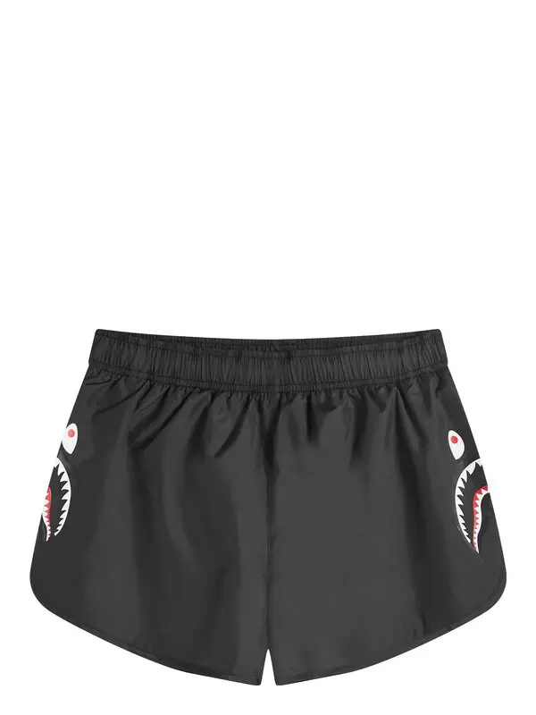 A BATHING APE Shark Running Shorts - Black