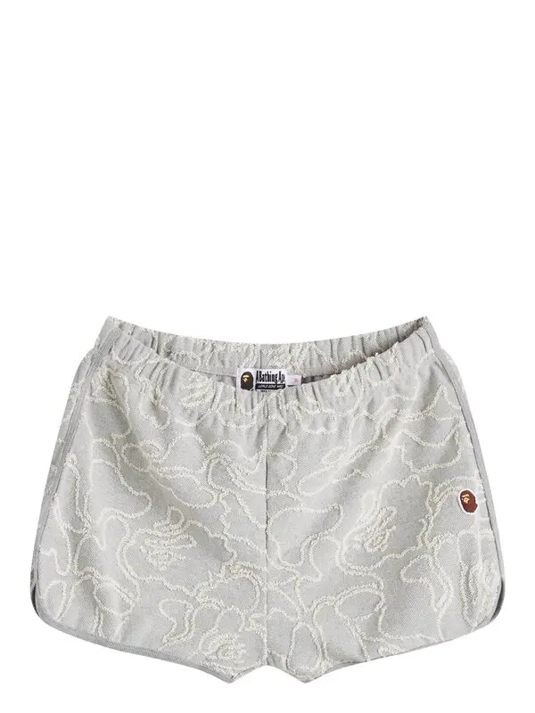A BATHING APE Neon Camo Jacquard Shorts - Grey