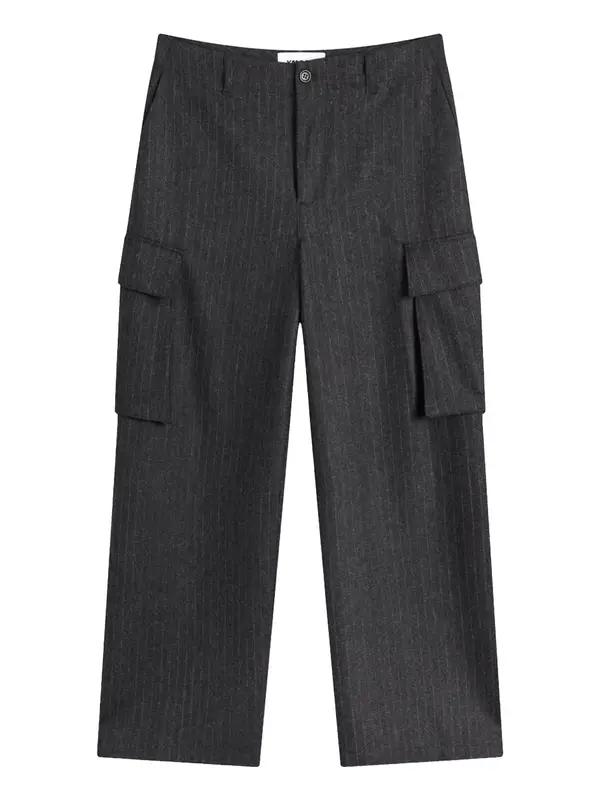 You Must Create X Stoosh Cargo Trousers - Pewter Chalkstripe