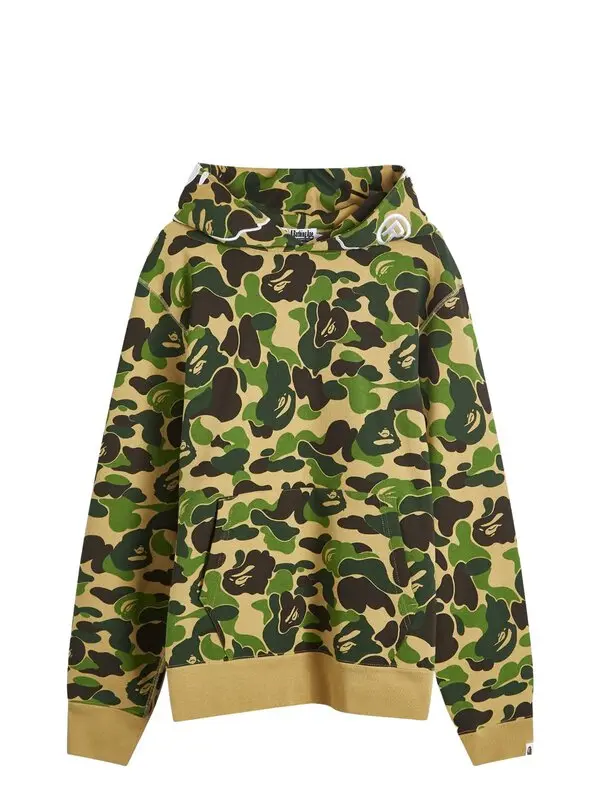 A BATHING APE Abc Camo 2nd Ape Pullover Hoodie - Green