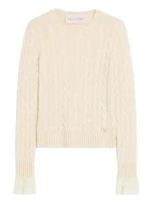 Valentino Garavani Cashmere Sweater - Natural