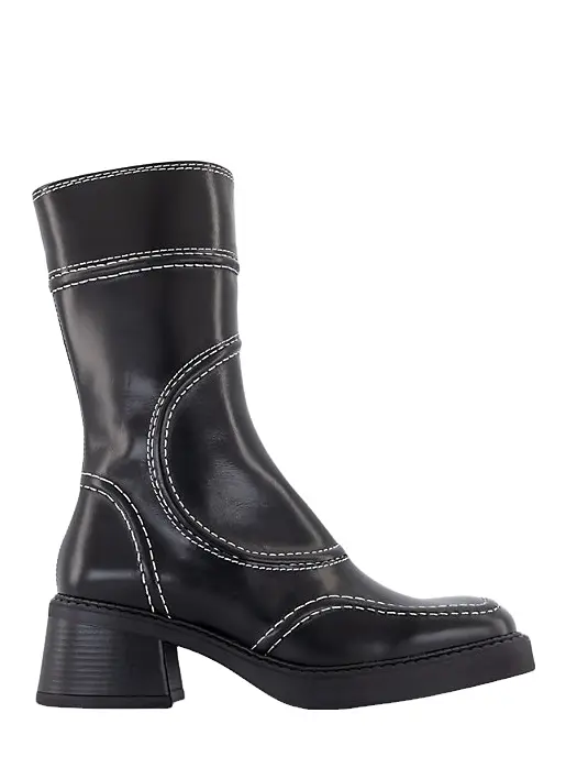MIISTA Maelene Leather Ankle Boots - Black