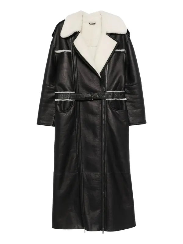 MANOKHI Katrina Shearling Coat - Black