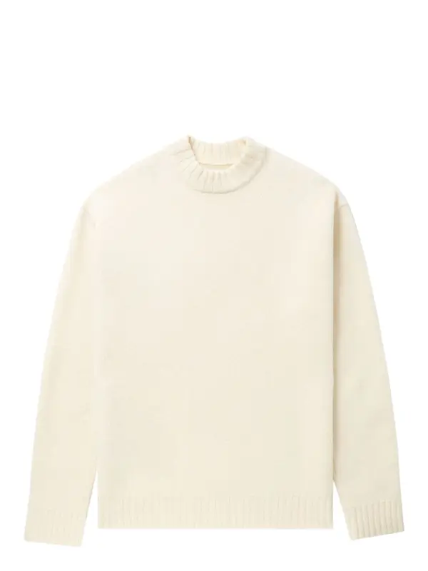 JIL SANDER Crew-neck Wool Jumper - Neutrals