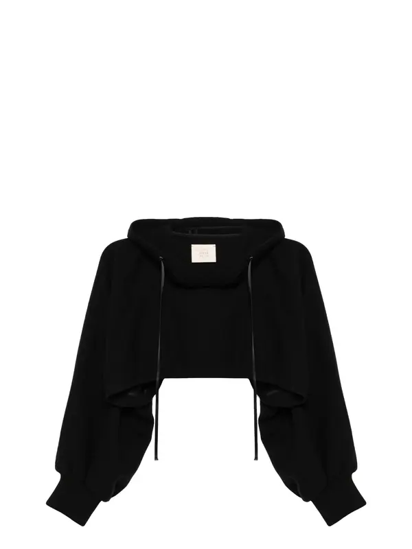 SHANSHAN RUAN Yak Hooded Top - Black