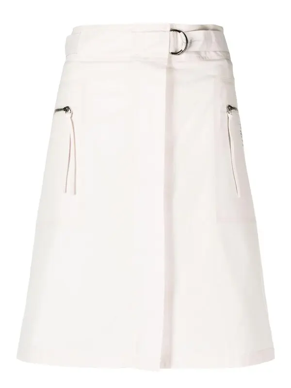 Fendi Belted Cotton Miniskirt - Pink