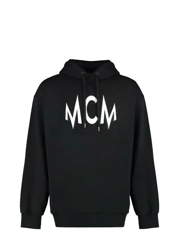 Mcm Intarsia-logo Hoodie - Black