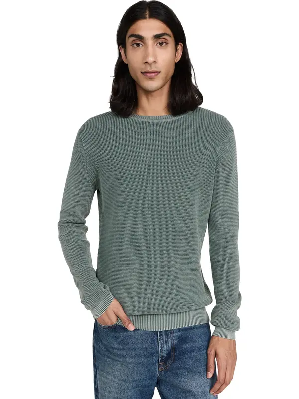 Faherty Brand Sunwashed Crew Neck Sweater - Mountain Olive