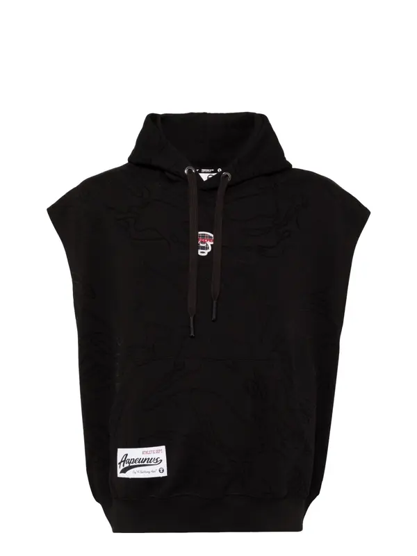 AAPE BY *A BATHING APE® Patterned Jersey Hoodie - Black